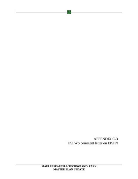 Pdf Appendix C 3 Usfws Comment Letter On Eispn Hawaiiminimize The