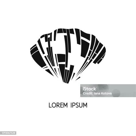 조개 기호 바이밸브 쉘이 있는 그래픽 아이콘입니다 질감이 있는 항해 스케치 콘치가 있는 흑백 라벨 개념에 대한 스톡 벡터 아트 및 기타 이미지 Istock