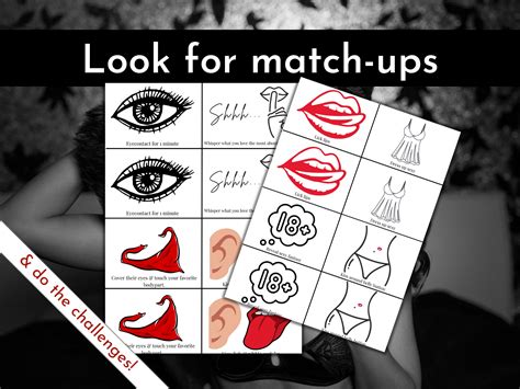 Foreplay Match Up Memory Printable Sex Game For Couple Date Night