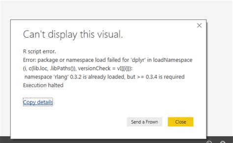 Solved Package Or Namespace Load Failed For Dplyr Microsoft Fabric Community
