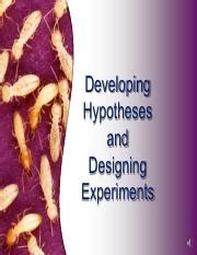 Lab Lecture Pdf Developing Hypotheses And Designing Experiments Today S Lab Outline
