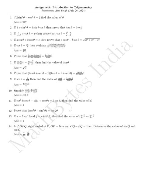 introduction to trigonometry pdf mathematical relations rotation