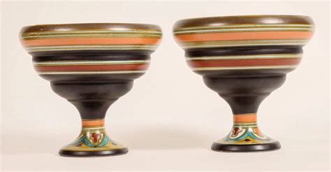 Art Nouveau Dutch Pottery Princess Ivora Goudaware Bowls C1920s [184031]