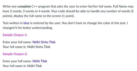 Solved Write One Complete C Program That Asks The User To