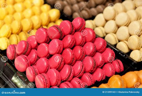 Assortment Of Multicolored Macaroons Stock Image Image Of Sweet Lemon 21399143