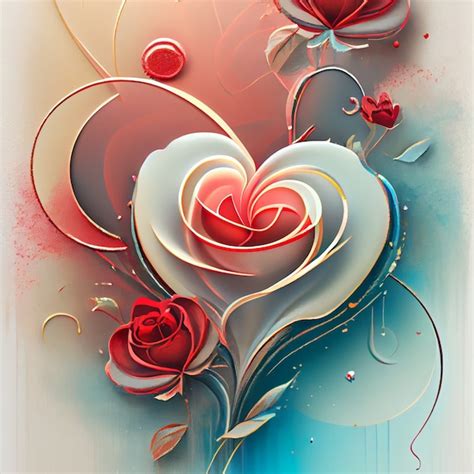 Abstract Heart Art Etsy
