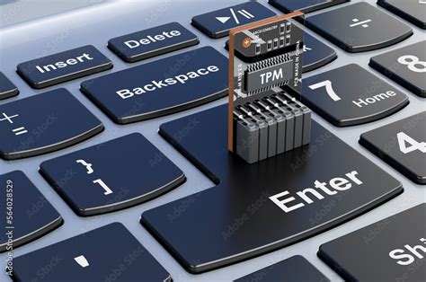 Ilustración De Stock Trusted Platform Module Tpm On Laptop Keyboard