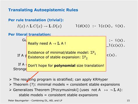Ppt Combining Description Logic Autoepistemic Logic And Logic Programming Powerpoint