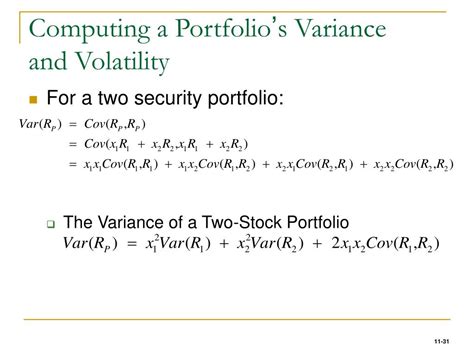 Volatility Of A Portfolio Calculation Quant RL