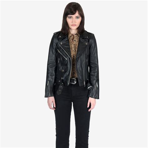 Commando Black And Silver Black Lining Leather Jacket New Modern Fit Straight To Hell