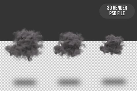 Premium Psd 3d Rendering Realistic Cloud Isolated Objects