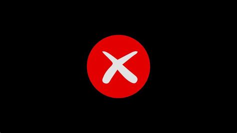 Error Cross Black Background Free Download 71231081 Stock Video At Vecteezy