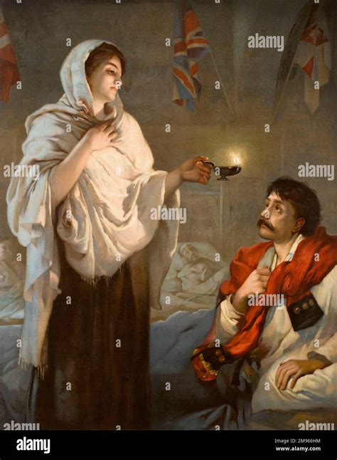 A Colour Illustration From The 1890s Depicting Florence Nightingale