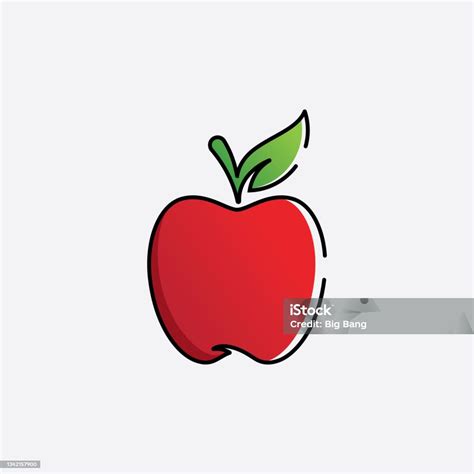애플 로고 템플릿 디자인 벡터 녹색 잎과 빨간 사과 건강 한 식품 로고 일러스트 0명에 대한 스톡 벡터 아트 및 기타 이미지 0명 과일 녹색 Istock