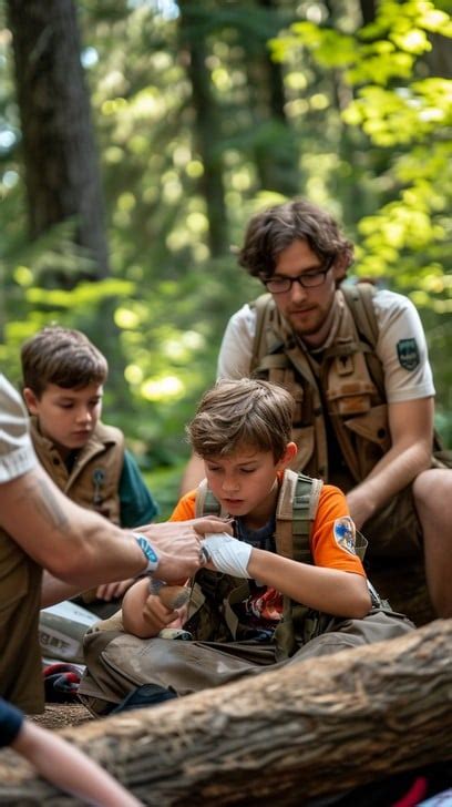 Free Scouts Learning Outdoors Image Scouts Learning Outdoors