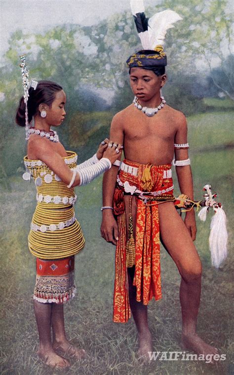 Young Iban Couple A Moment Of Tenderness In A Vintage Photo Taken In