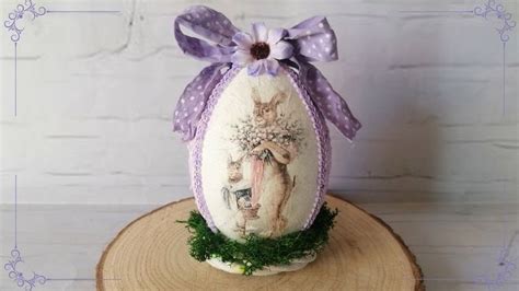 Diy Easter Craft Idea Using Styrofoam Eggs Decoupage Easter Egg Easter Crafts Easter