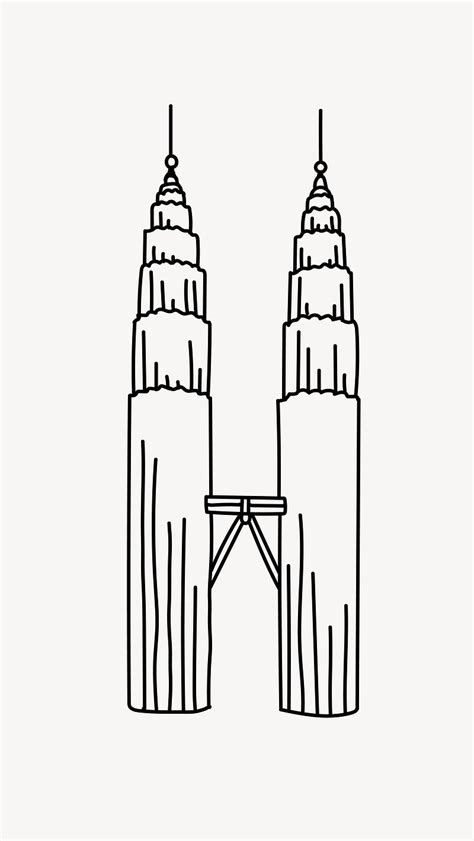 Klcc Drawing Easy Pencil