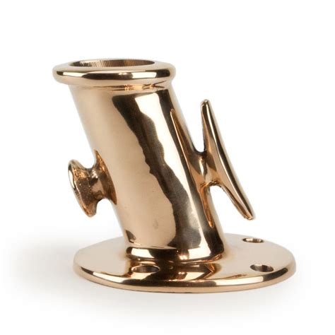 Davey And Company Flagstaff Flag Socket Bronze Raked With Cleat And Davey And Company Flagstaff Flag Socket Bronze Raked With Cleat And
