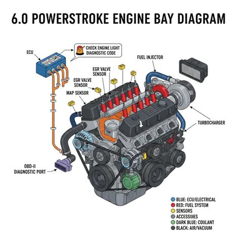 6 0 Powerstroke Engine Bay Diagram Identify Key Components Diagraminfo