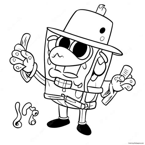 Gangster Spongebob Coloring Sheet
