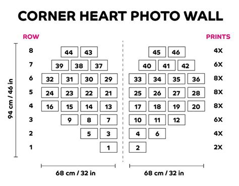 Heart Photo Wall Template