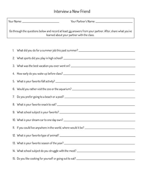 Csv302 Class Activity Interview A New Friend Your Name