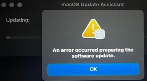 Error Applying Software Update On Macos
