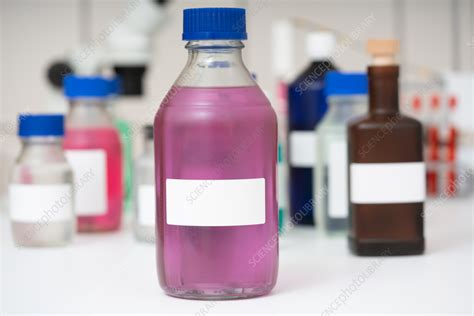 Glass Laboratory Bottles Stock Image F041 8827 Science Photo Library