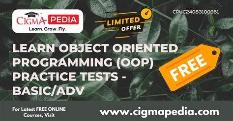 Learn Object Oriented Programming Oop Practice Tests Basicadv