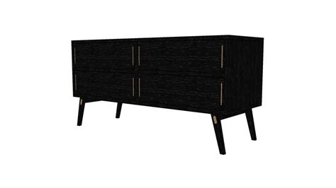 Haru Dresser In Black Oak By Modloft 3d Warehouse