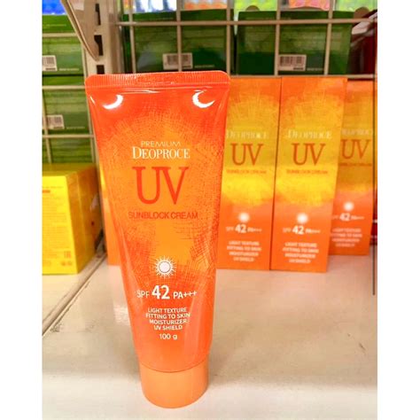 Deoproce Premium Uv Sunblock Cream Spf42pa 100g Shopee Philippines