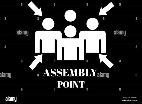 A Fire Assembly Point Signage Illustration Design Emergency Evacuation