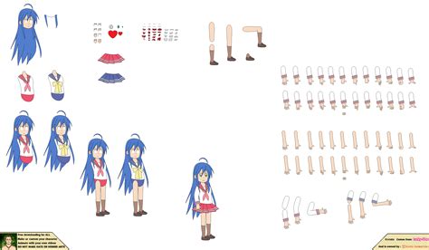 Konata Izumi Character Builder By Matocomitis On Deviantart