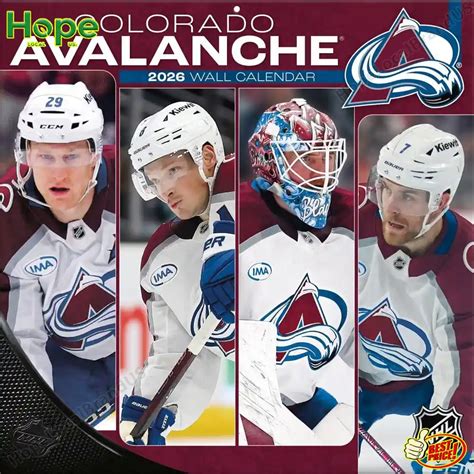 Colorado Avalanche 2026 Nhl Wall Calendar