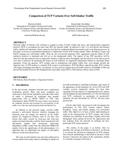 Pdf Comparison Of Tcp Variants Over Self Similar Traffic