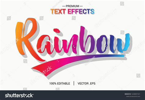 Rainbow Text Effect Vectors Set Elegant Stock Vector Royalty Free 1638081541 Shutterstock