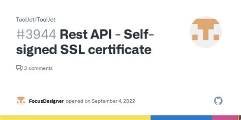 Rest Api Self Signed Ssl Certificate · Issue 3944 · Tooljettooljet · Github