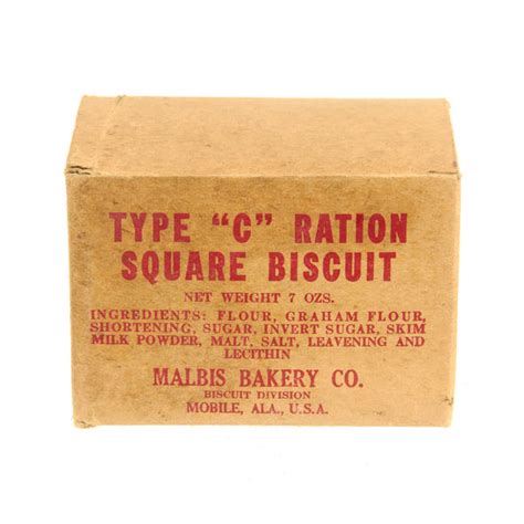 Original U S Wwii Unissued C Ration Square Biscuits In Wrapper By M International Military