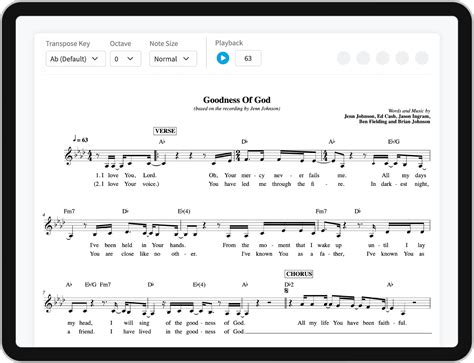 Songselect® By Ccli Transposable Sheet Music For Worship Global
