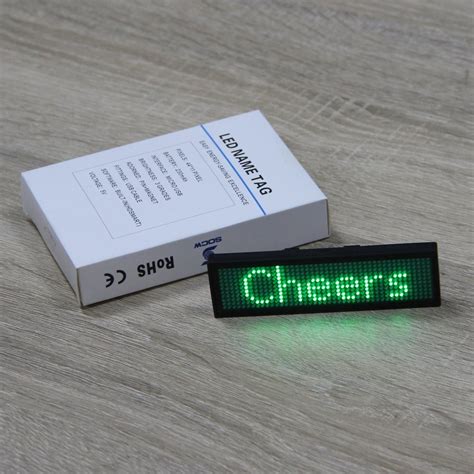 Programmable LED Name Badge Green Shape Rectangle At Rs Piece In Chennai