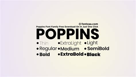 poppins font fontzaa exclusive fonts library
