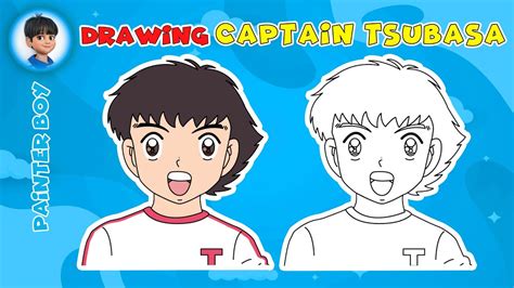 How To Draw Captain Tsubasa Easy Step By Step Youtube