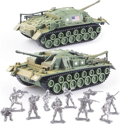 Maozyhomie Ww2 Army Tank 5 And Army Men Toys Playset 2pc