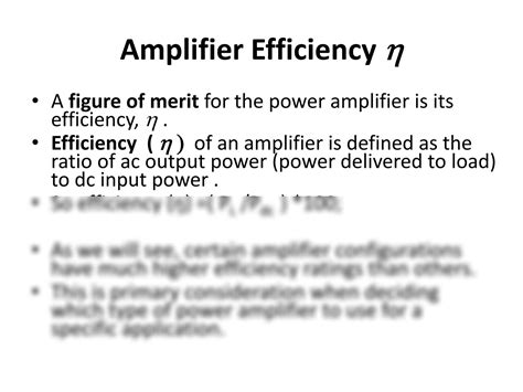 Solution Introduction To Power Amplifiers Efficiency And