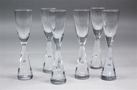 Lot 6 Vintage Holmegaard Princess” Schnapps Glasses