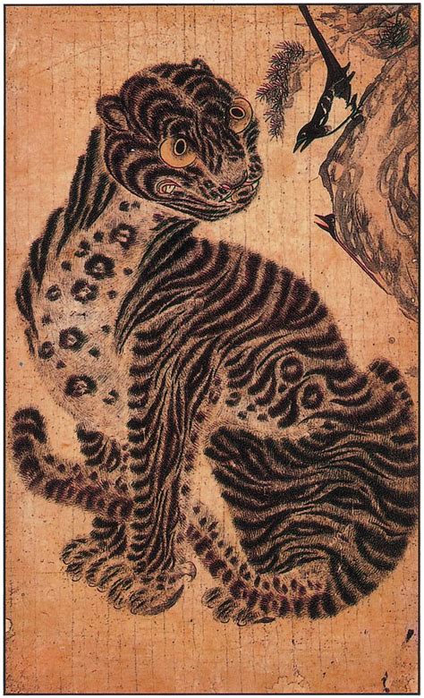 민화 까치 호랑이 그림의 매력 민화 일본 예술 호랑이 그림