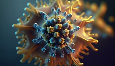 Ai Generated Illustration Of A Close Up Shot Of A Blue Hued Spherical