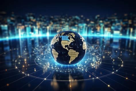 Securing Global Communication Exploring The Concept Of Cyber Security Premium Ai Generated Image