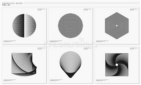 Modern Basic Shape Circular Frame Logo Set Empty Abstract Circle